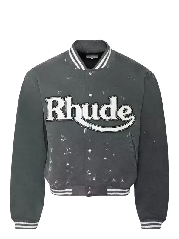 Rhude Inferno Varsity Jacket - Grey