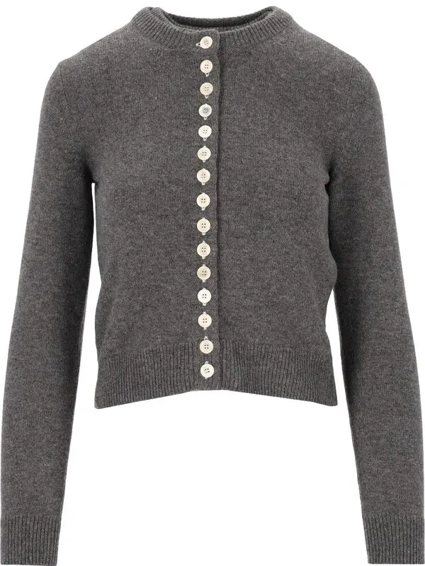 Celine Twin-set With Heritage Cashmere Cardigan - Gray