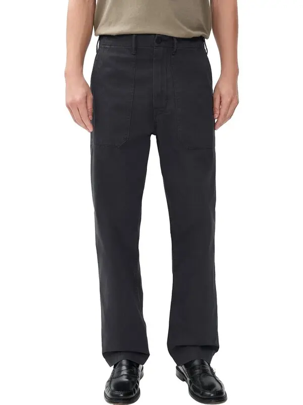 Madewell Herringbone Fatigue Loose Fit Pants - Pepper