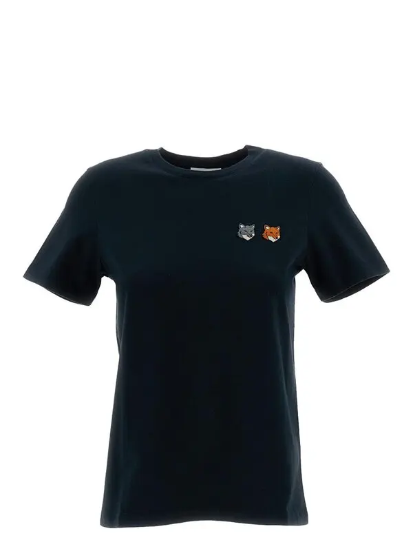 Maison Kitsuné T-shirt Double Fox Head Regular - Nero