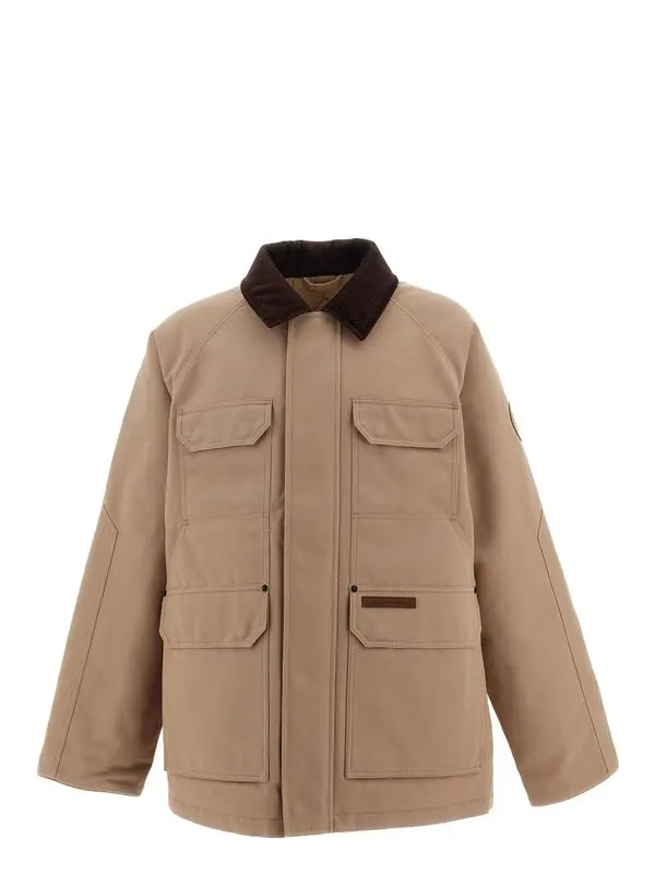 Canada Goose Giacca In Canvas Di Cotone Imbottita Garrison - Beige