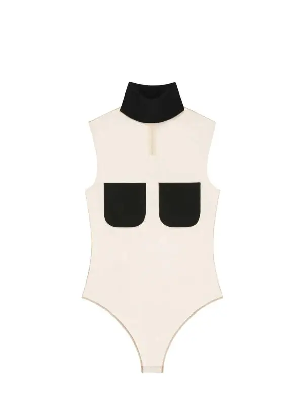 COURREGES Bodysuit With Illusion-effect Pockets - Multicolor
