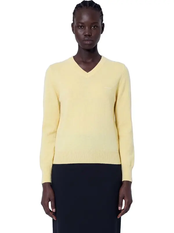 Miu Miu V-neck Wool Sweater - Yellow