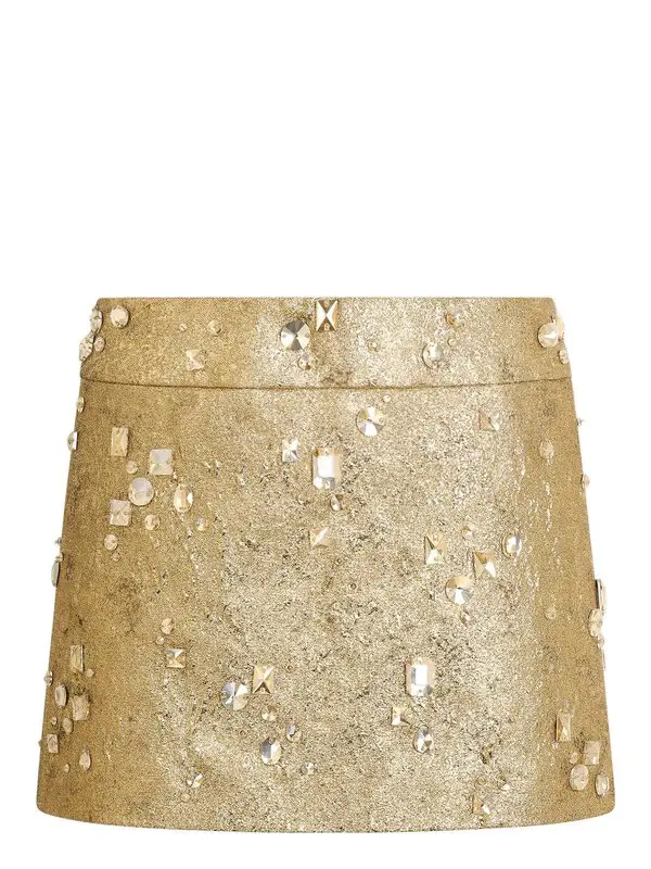 Dolce & Gabbana Jacquard Skirt With Embroidery - Multicolor
