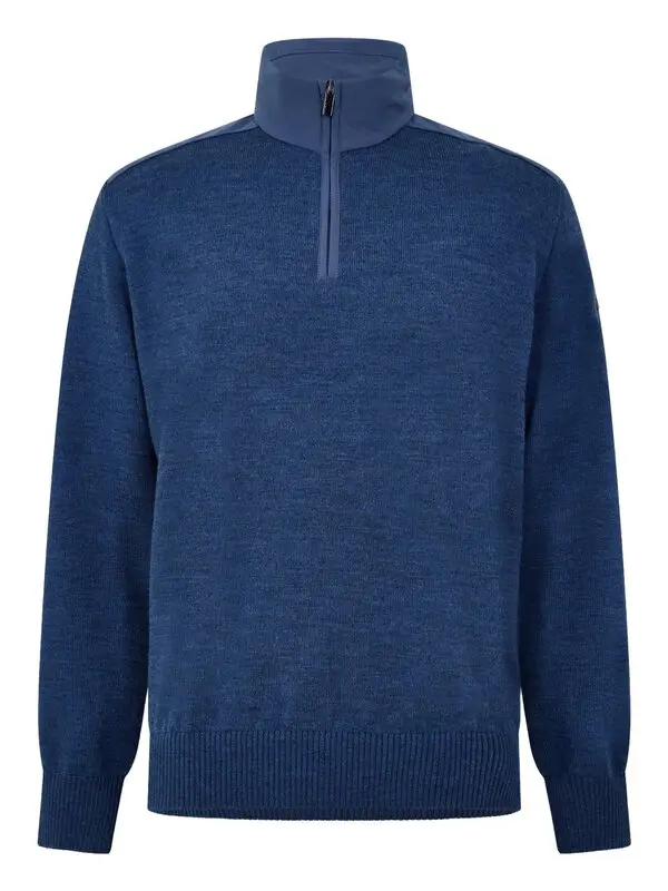 Paul & Shark Quarter-zip Knit Sweater - Blue