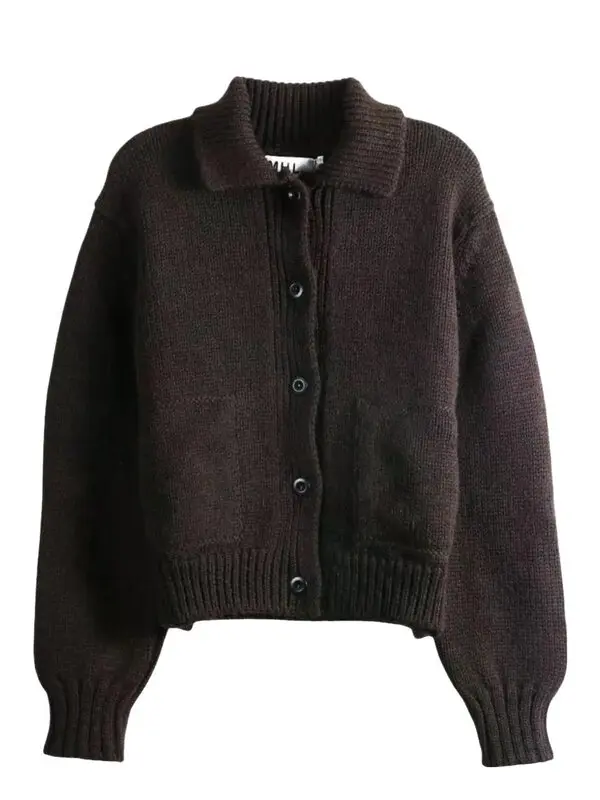 MARGARET HOWELL Button-up Cardigan - Brown