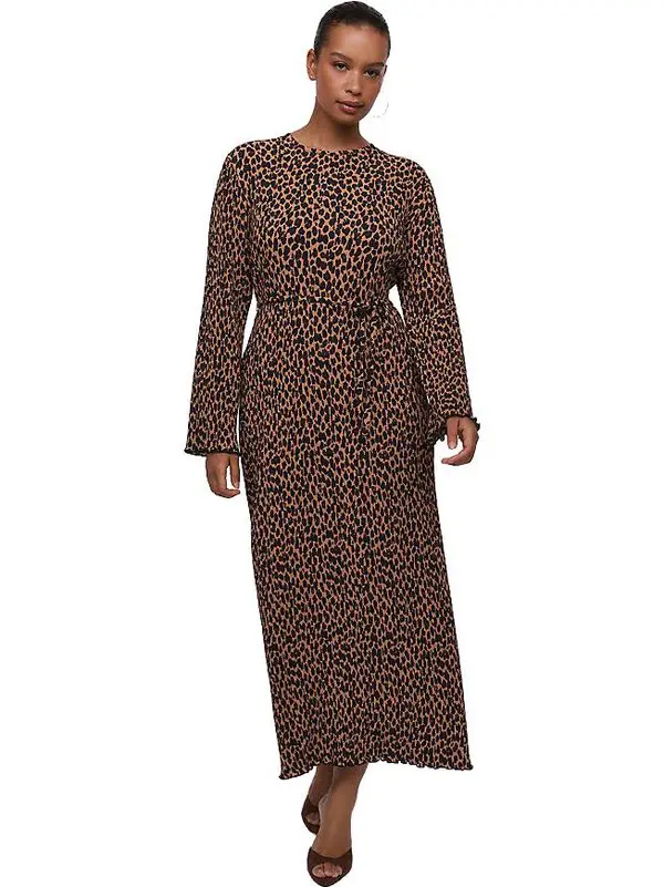 NEVER FULLY DRESSED Gaia Midi Dress - Leopard