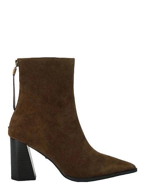 Kurt Geiger Lilly Suede Heeled Ankle Boots - Dark Brown