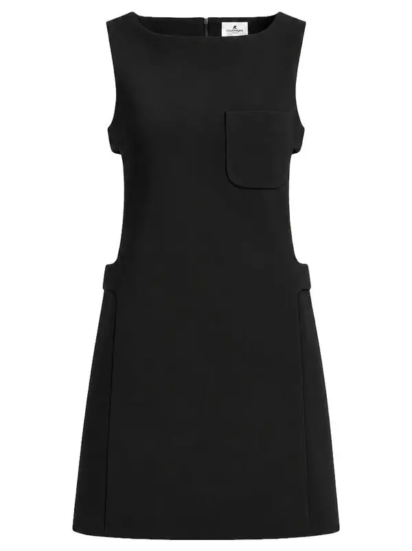 COURREGES Cut-out Crêpe Dress - Black