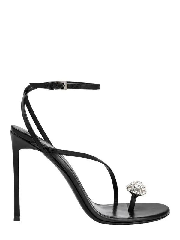 TOM FORD Cassia Satin And Crystal Ankle-strap Sandals - Black
