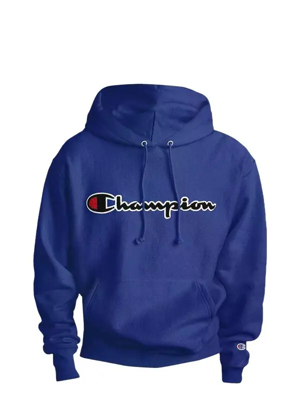 Champion Logo-embroidered Hoodie - Blue
