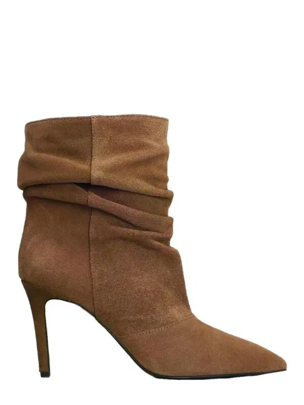 VIA ROMA 15 Slouchy Pointed-toe Ankle Boots - Brown