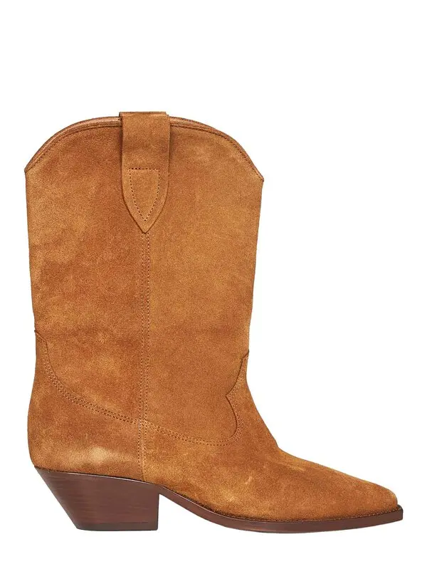 Isabel Marant Étoile Cognac Suede Duerto Western Boots - Multicolor