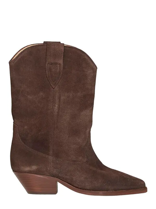 Isabel Marant Étoile Chocolate Suede Duerto Western Boots - Multicolor