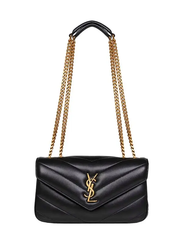 Saint Laurent Black Loulou Small Shoulder Bag - Multicolor