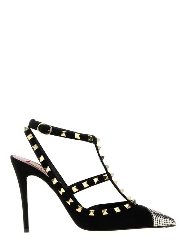Valentino Garavani Suede Rockstud Pumps - Black