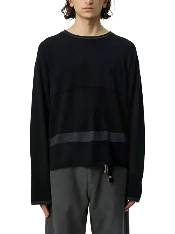 MFPEN Merino Wool Panelled T-shirt - Black