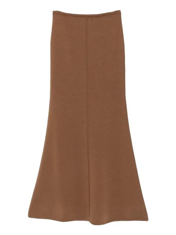Max Mara Wool And Cashmere Long Skirt - Multicolor