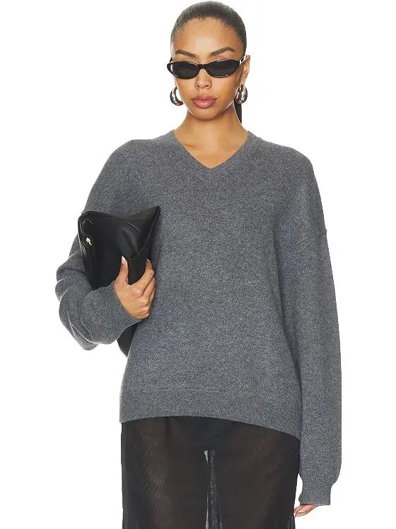 LISA YANG Cyrilla Sweater In Grey - Graphite
