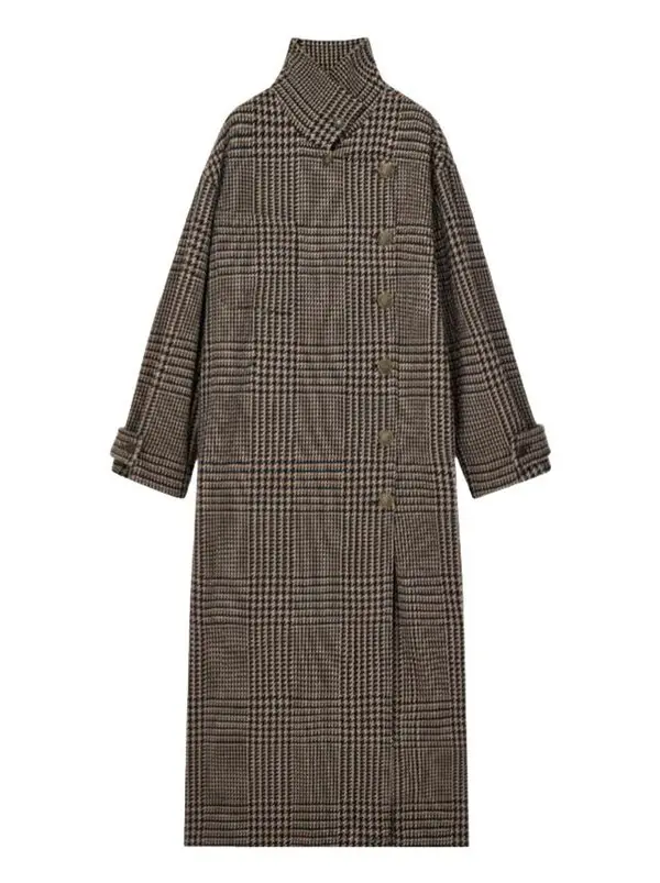 Emporio Armani Prince Of Wales Check Belted Coat - Pattern