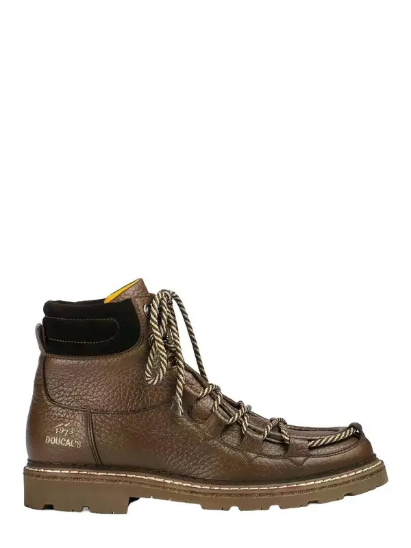 DOUCAL'S Belvedere Pebbled-leather Boots - Brown