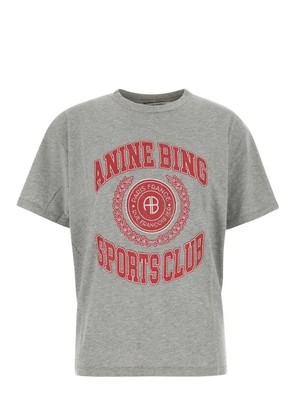 ANINE BING Cade Collegiate Mini Tee - Grey