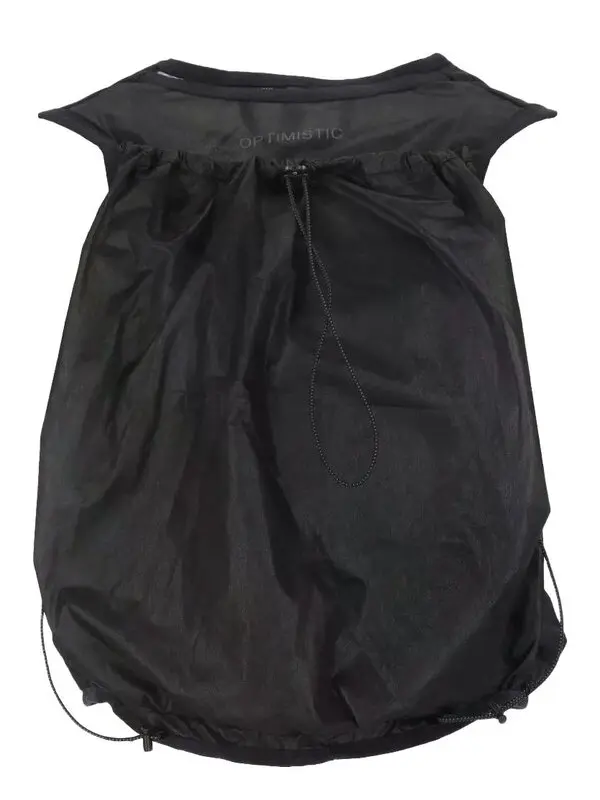 OPTIMISTIC RUNNERS Multi-pocket Drawstring Gilet - Black