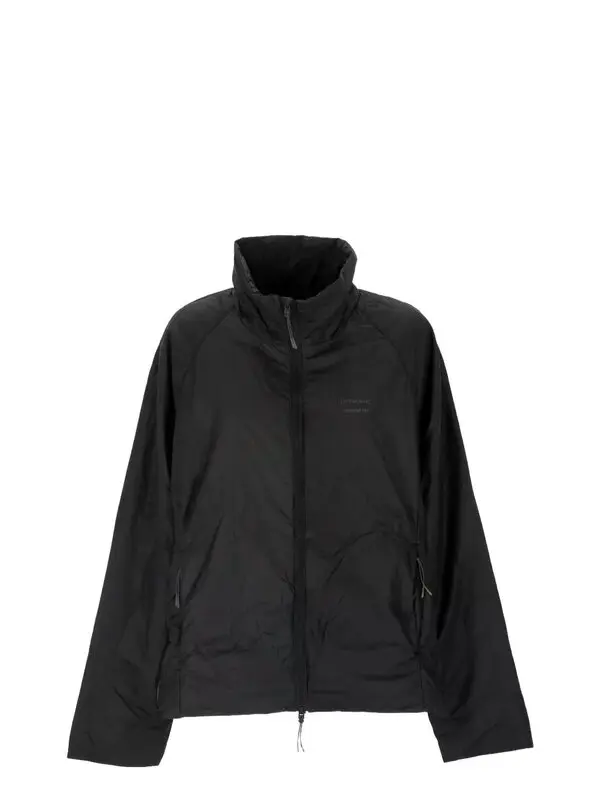 OPTIMISTIC RUNNERS Logo-print High-neck Jacket - Black