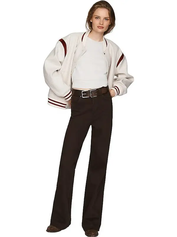 REFORMATION Bex High Rise Wide Leg Jeans - Mole