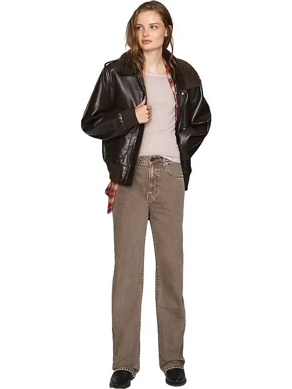 REFORMATION Val 90s High Rise Straight Leg Jeans - Morel