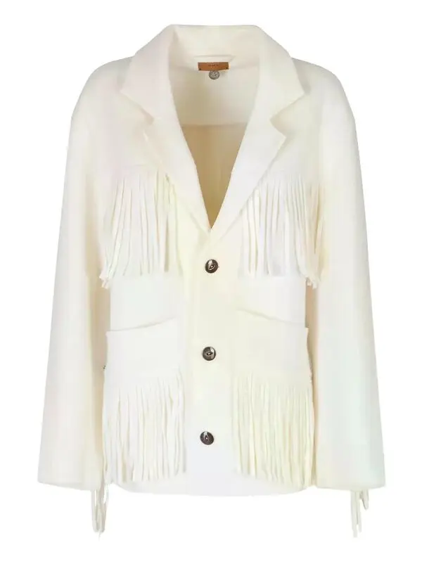 Alanui Spirit Of The West Fringe-trimmed Jacket - Neutrals