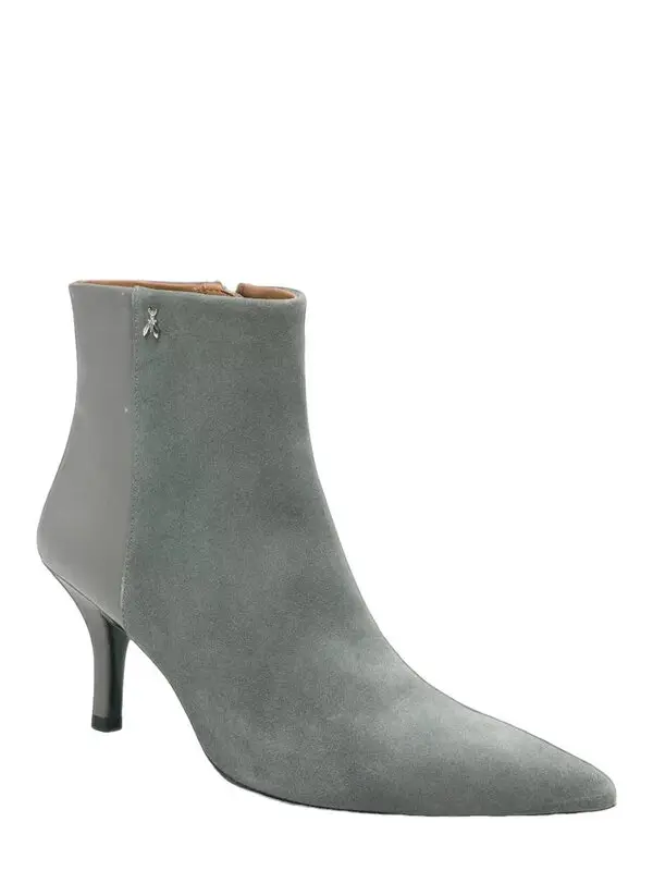 Patrizia Pepe Panelled Pointed-toe Ankle Boots - Grey