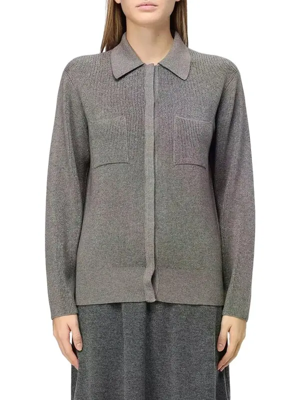 Fabiana Filippi Ribbed-knit Shirt - Grey