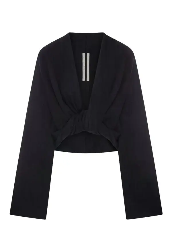 Rick Owens Draped Cropped Top - Black