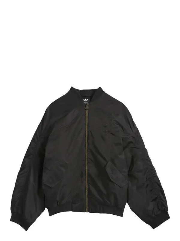 ADIDAS Y-3 Adidas X Willy Chavarria Satin Oversized Bomber Jacket - Black