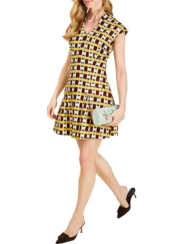 Mestiza New York Tianna Gingham Pleated Mini Dress - Multicolor