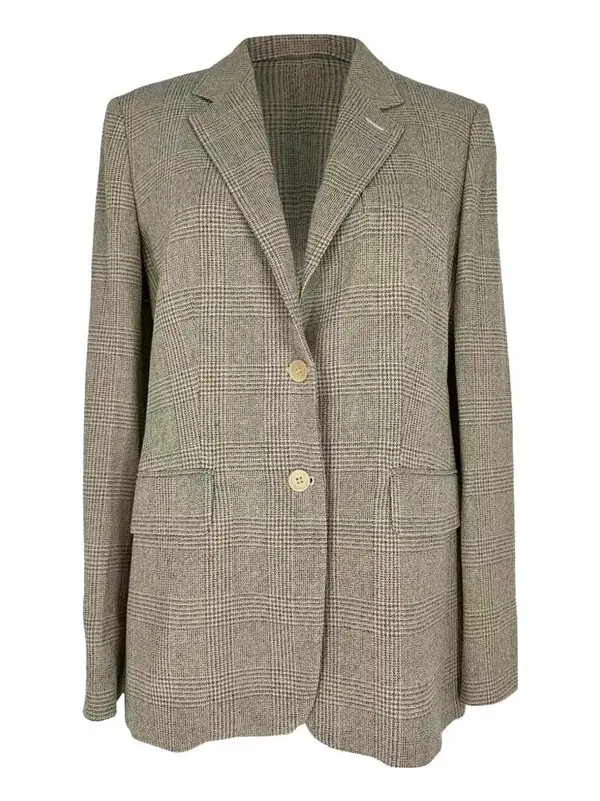 Max Mara Plaid Single-breasted Blazer - Neutrals
