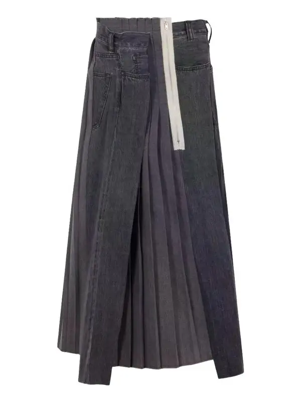KURO Deconstructed Pleated Skirt - Grey