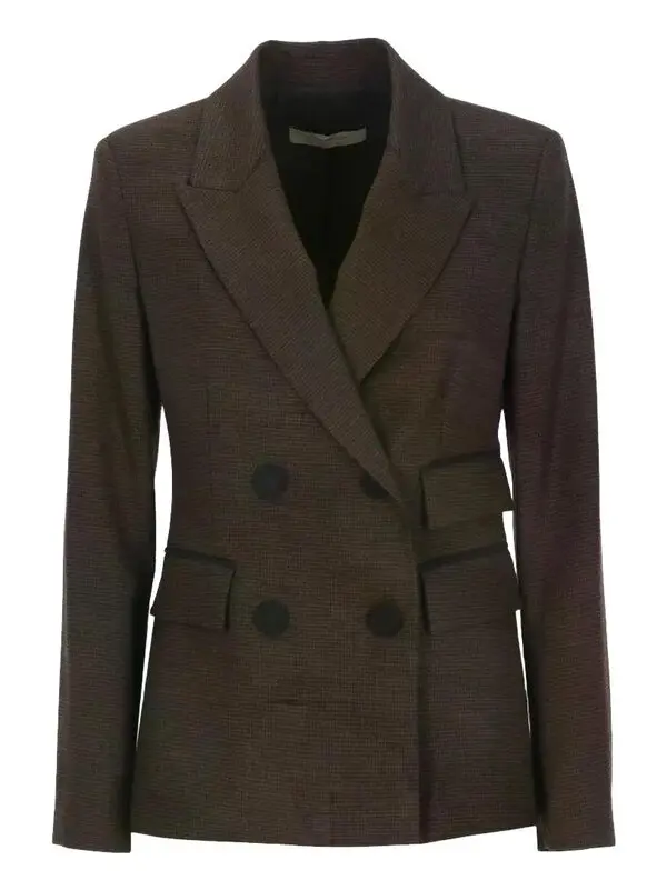 D.exterior Houndstooth Double-breasted Blazer - Brown