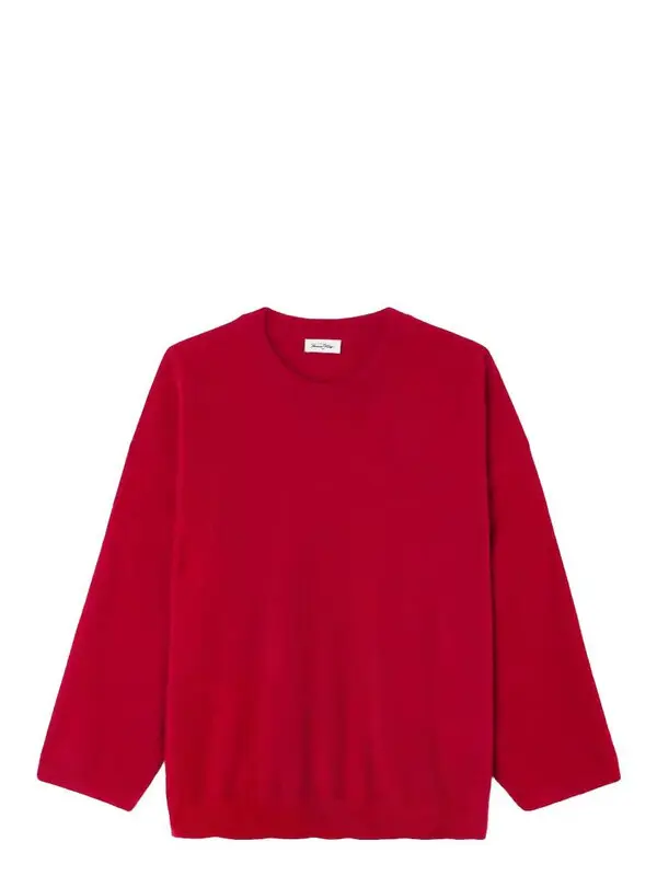 American Vintage Sapowood Brushed-knit Crew-neck Sweater - Red