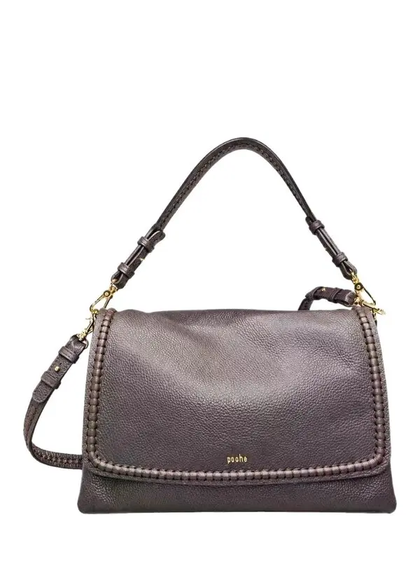 POCHE PARIS Whipstitch-trim Tote Bag - Brown