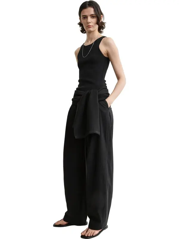 TOTEME Classic Compact Knit Tank - Black