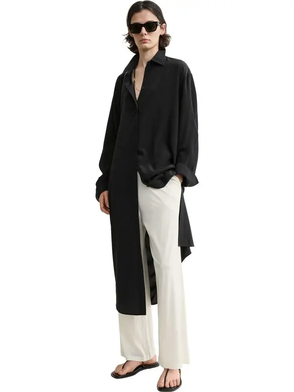 TOTEME Silk Shirtdress - Black