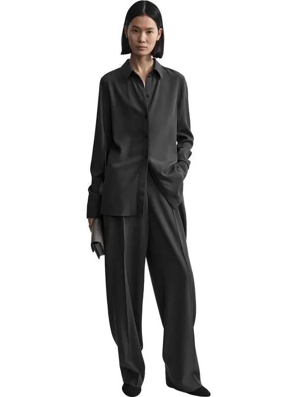 TOTEME Lightweight Shirt Washed - Black