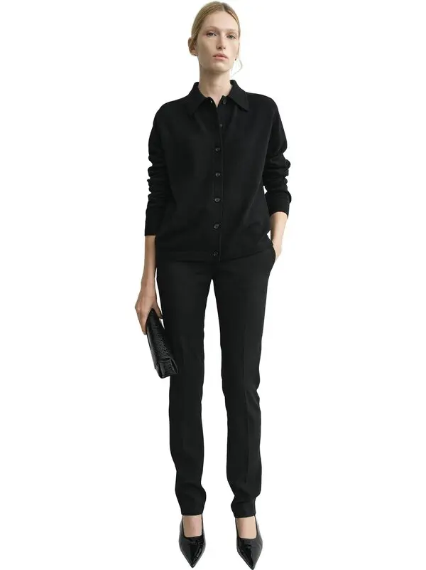 TOTEME Raglan-sleeve Cashmere Cardigan - Black