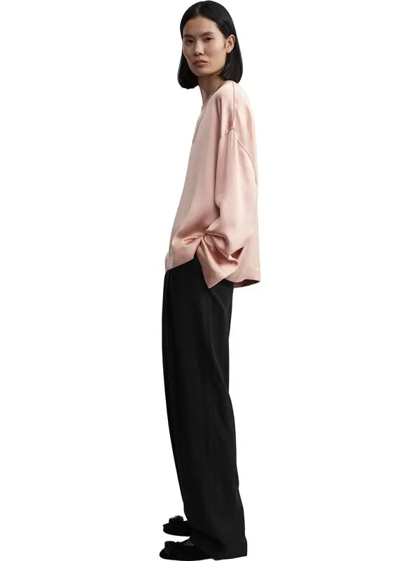 TOTEME Boxy Satin Top Pale - Pink