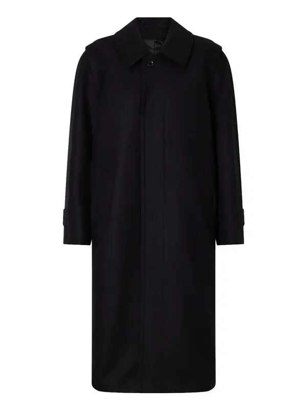 RIER Loden Felted Virgin Wool Coat - Black