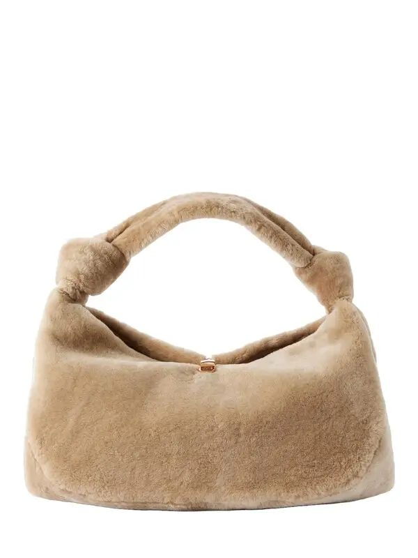 Gabriela Hearst Antonia Shearling Top-handle Bag - Neutrals