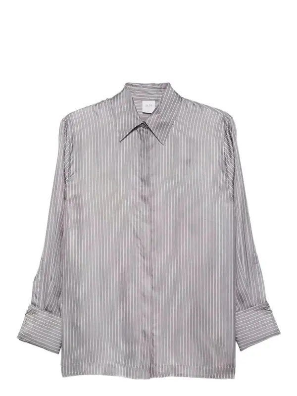 CALIBAN Vertical-stripe Shirt - Grey