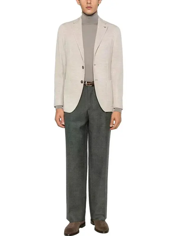 BRIGLIA 1949 Pleated-detail Wide-leg Trousers - Grey